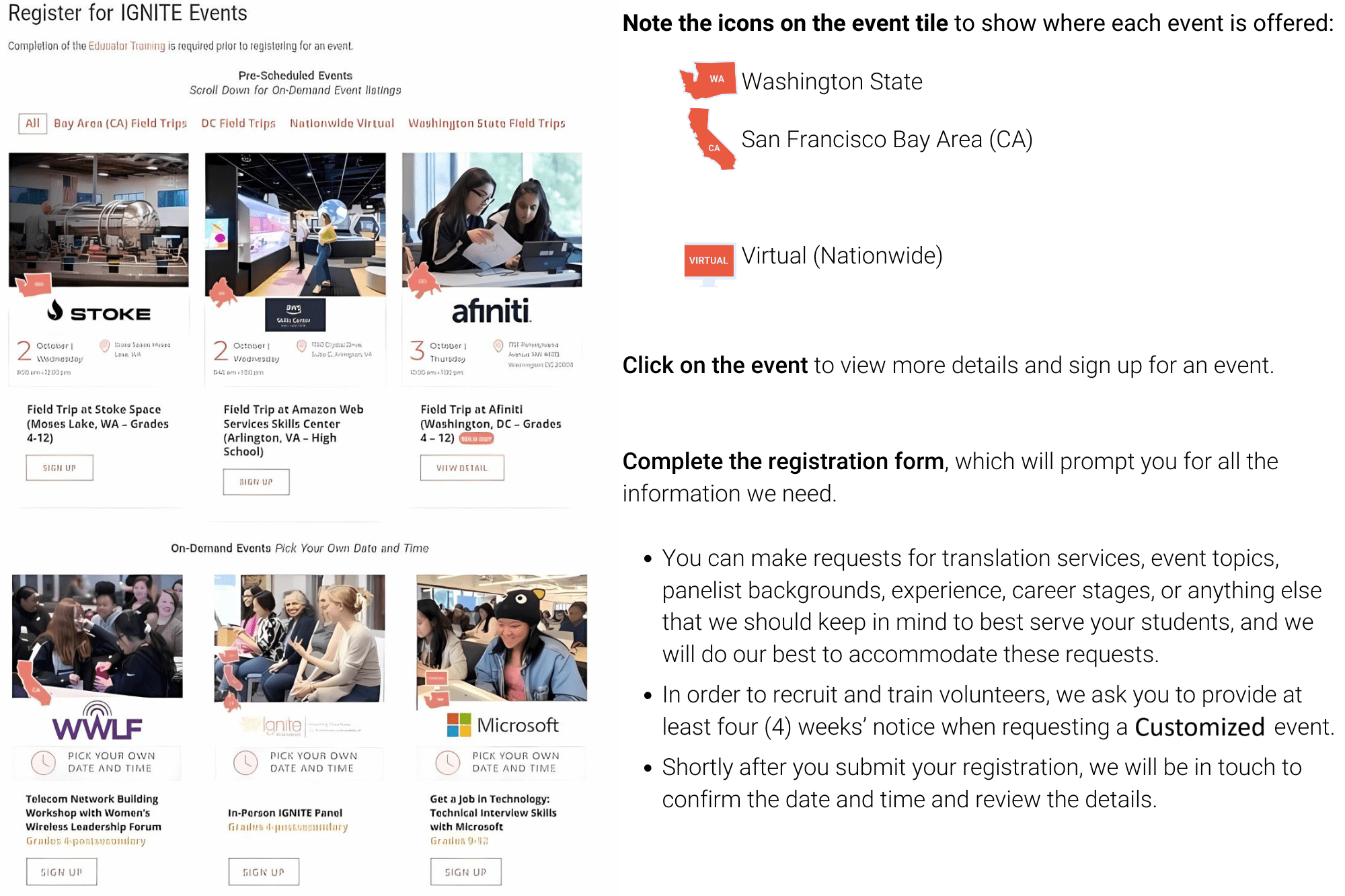 Registering for Events | IGNITE Worldwide